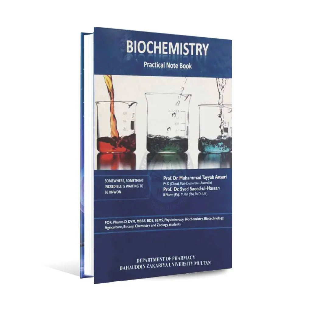 Biochemistry Practical Note Book By Dr. M Tayyab Ansari - MKG – Multan Kitab Ghar