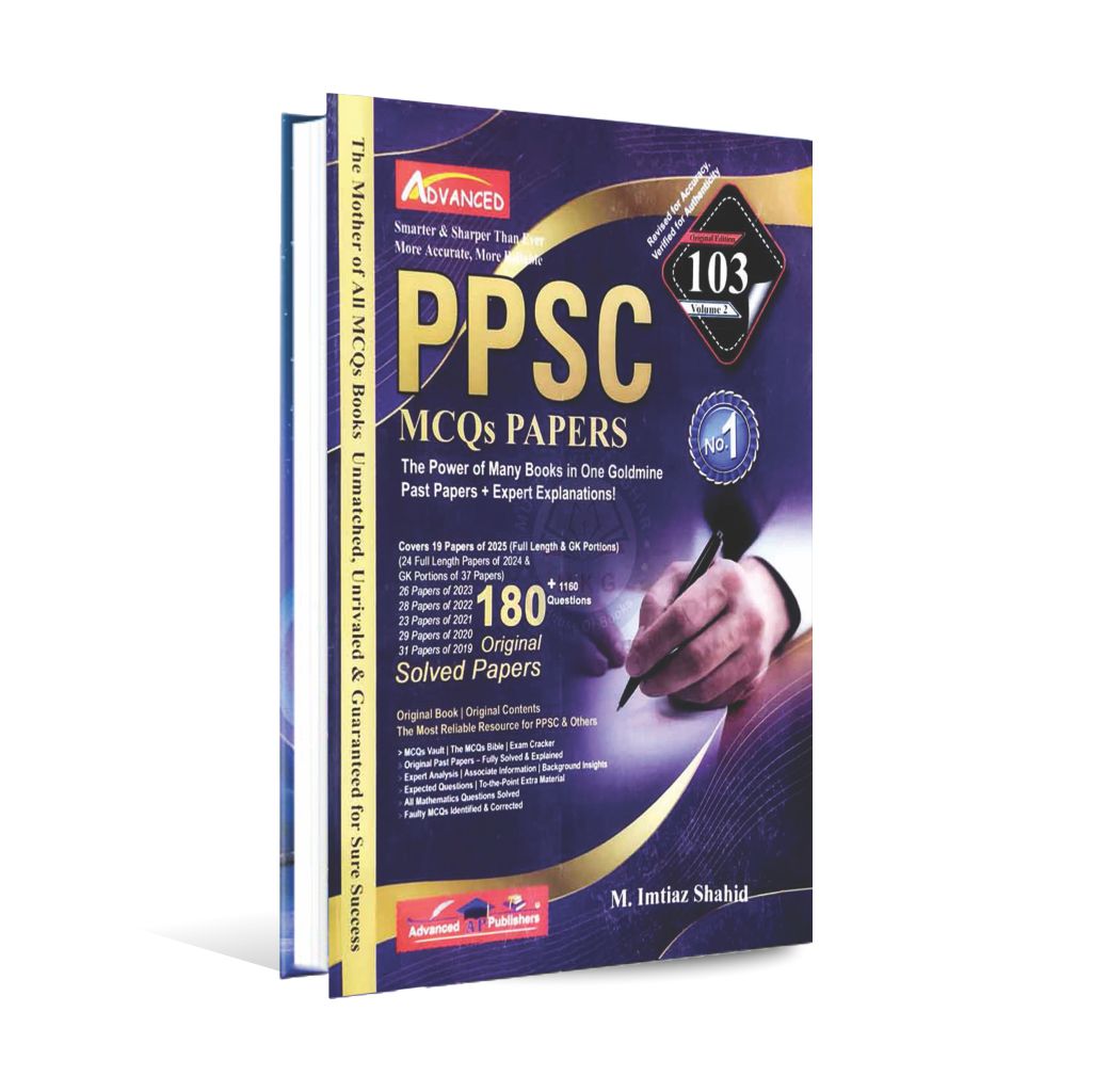 Advanced PPSC Model Papers MCQs 103th Original Edition Volume 2 2025 ...