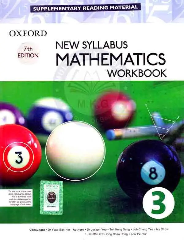 Oxford New Syllabus Mathematics Workbook 3 7th Edition Mkg Multan