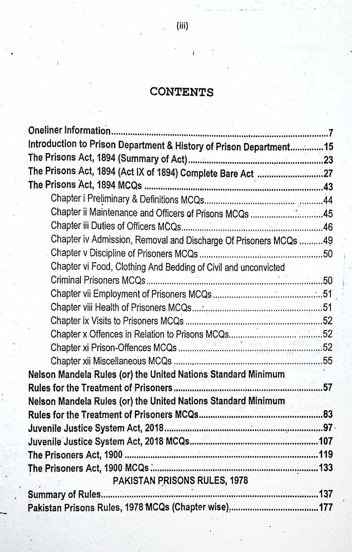 Prison Laws: Prison Rules & Prison Act by Rai Muhammad Iqbal Kharal ...